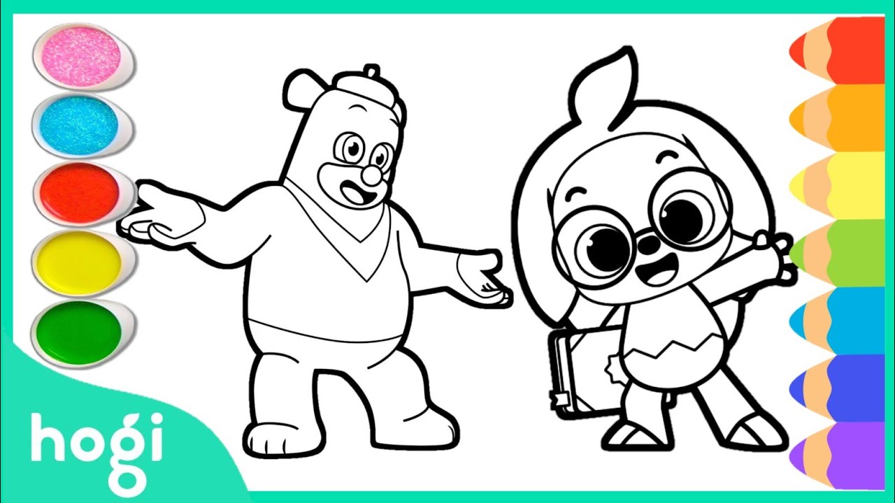Coloring Hogi! Pinkfong_ with Barry - Fun Colors Pinkfong Characters ...