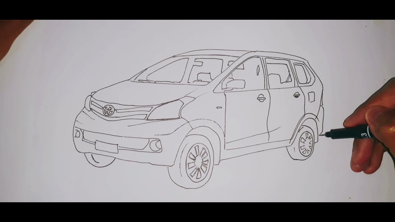 Menggambar mobil TOYOTA AVANZA||toyota avanza car drawing||टोयोटा अवंजा ...