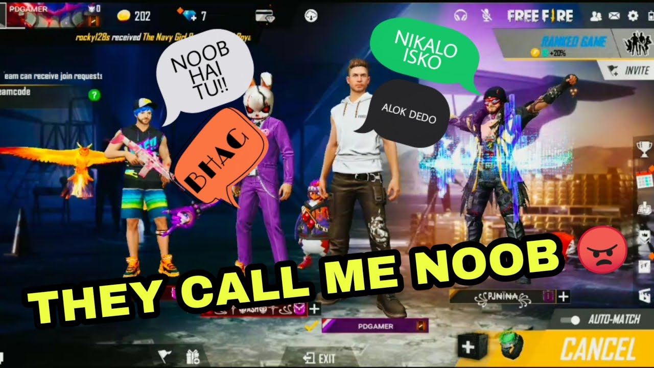 Random Players😹 Call Me Noob And I Challenge Them 1v3 || PD GAMER ...