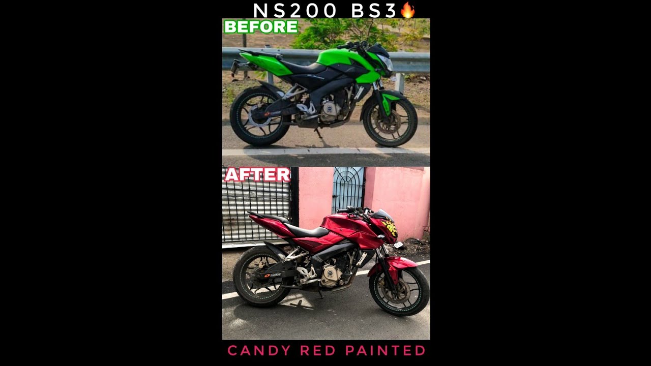 Ns200 Bs3👀 candy red painted🔥 | Bs3 ns200 modification | bs3ns200 ...