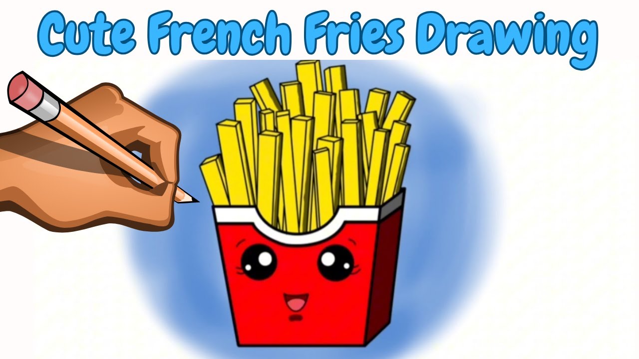 cute french fries drawing | cutting potatoes for french fries | how to ...