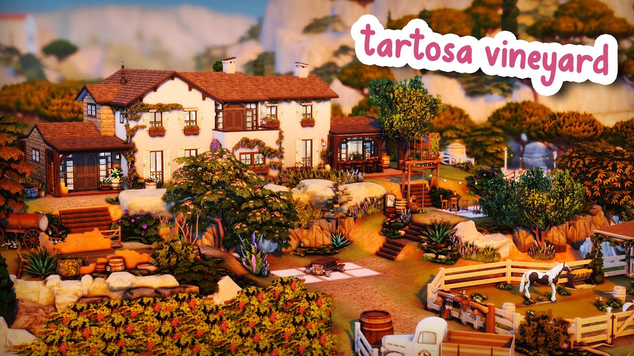 Tartosa Vineyard 🍇 || The Sims 4 Speed Build - YouTube