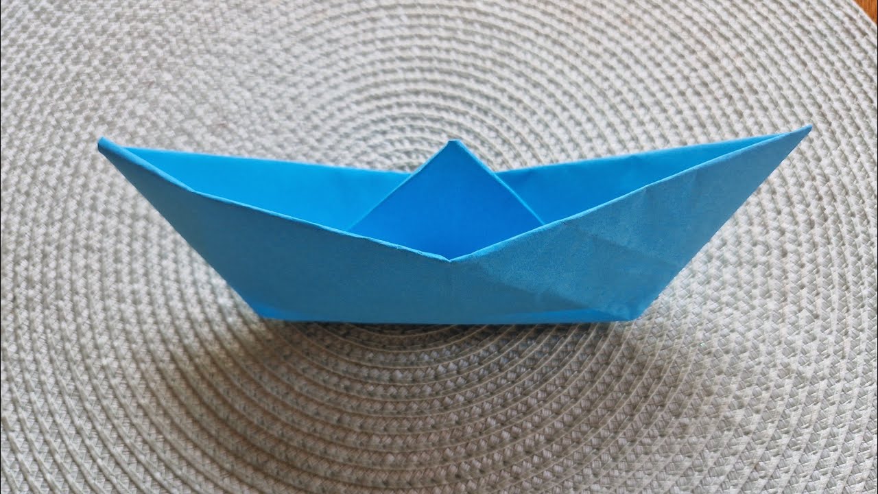 Petit Bateau pliage papier /origami enfant facile - YouTube