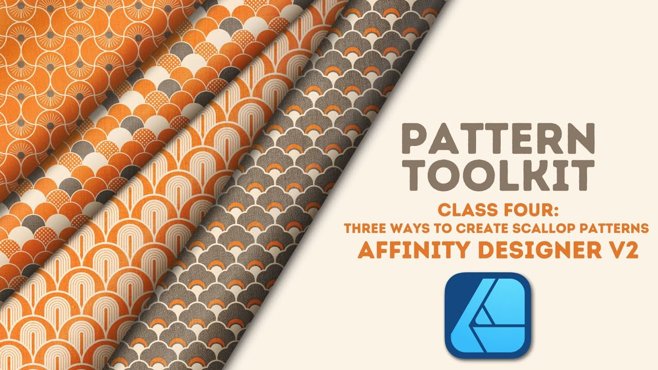 NEW CLASS TRAILER: 3 Ways to Create Scallop Motifs in Affinity Designer V2 | Surface Pattern ...