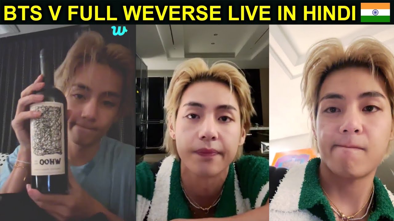 BTS V Full Weverse Live In Hindi 🇮🇳 | V Live 11.20.2023 Taehyung Live ...