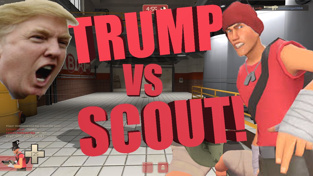 DONALD TRUMP Vs TF2 SCOUT! character vs character Donald trump Team ...