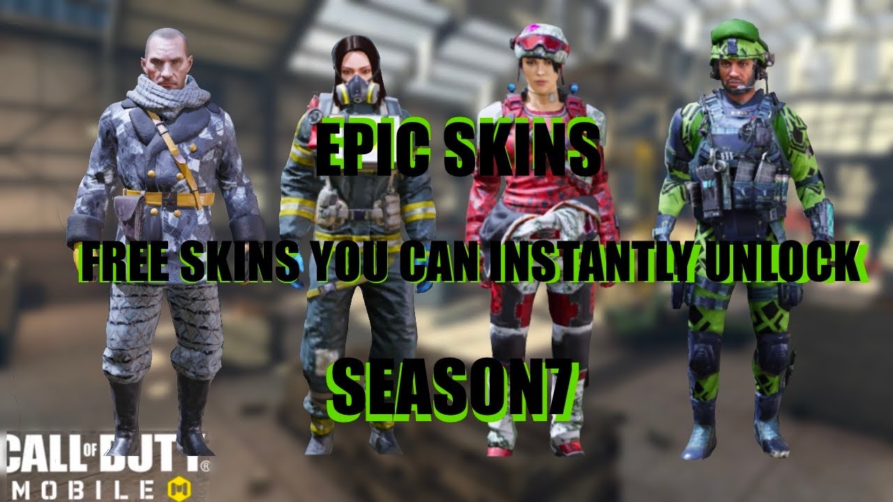 CALL OF DUTY SEASON7 FREE SKINS | CALL OF DUTY MOBILE - YouTube