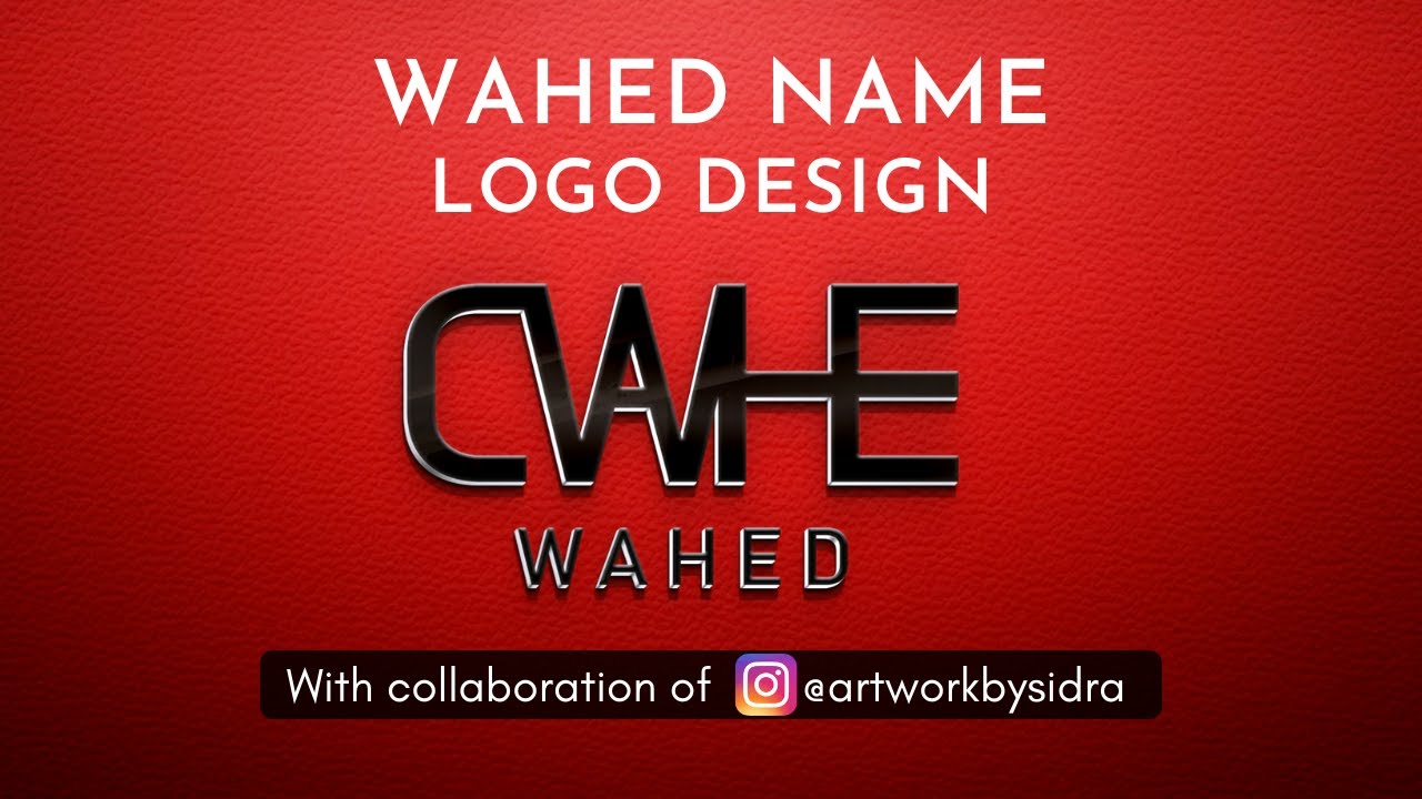 Wahed name Logo Design Monogram logo Design - YouTube