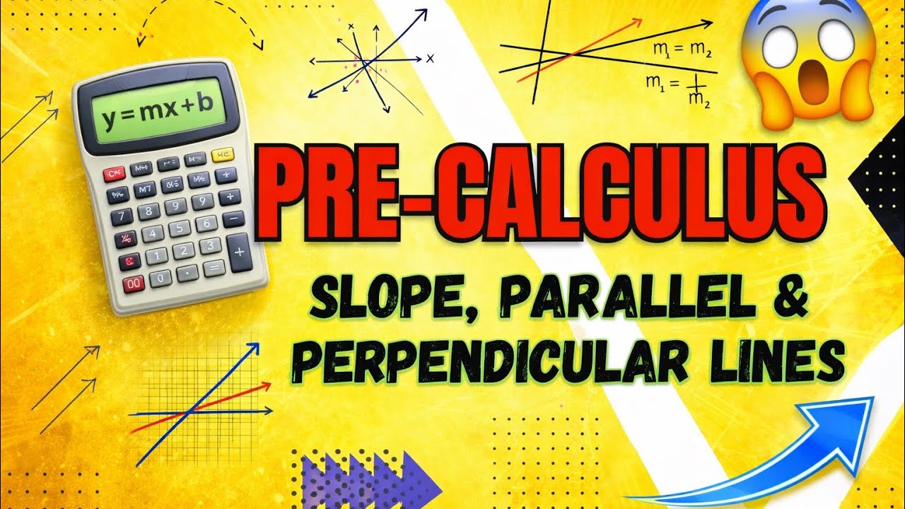 Slope, Parallel, and Perpendicular Lines | Mastering Linear Equations #precalculus - YouTube