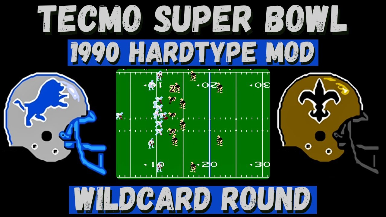 Playoffs 1990 Tecmo Super Bowl - Lions vs Saints Wildcard Round - NES ...