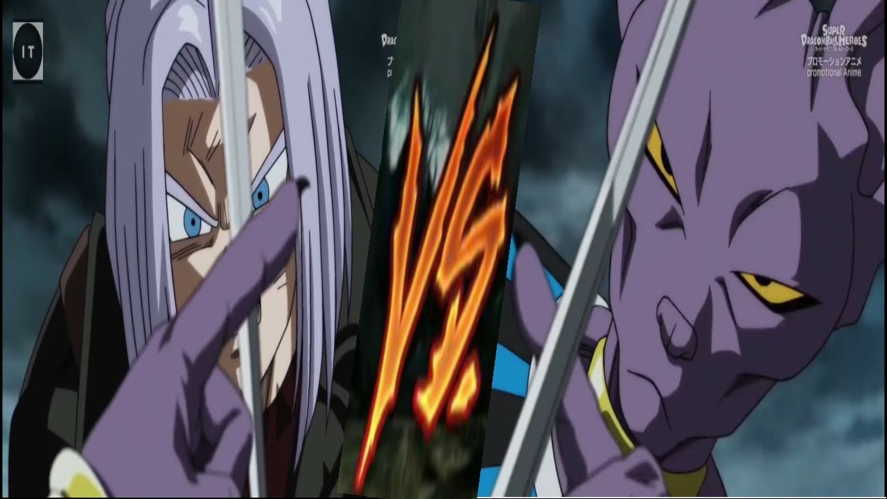 Beerus vs Trunks Beerus sama stops trunks sword attack with just one ...