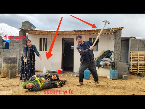 Tragedy in life:🔨🔥  bloody war between the first and second wives | husband's harsh revenge!