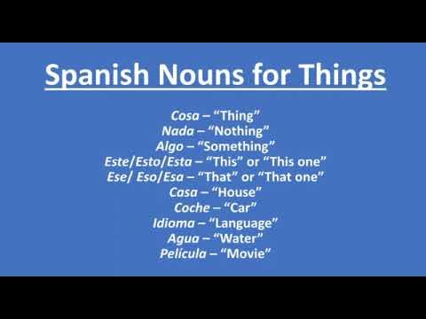 Spanish Grammar : Most Common Nouns In Spanish #learnspanish # ...