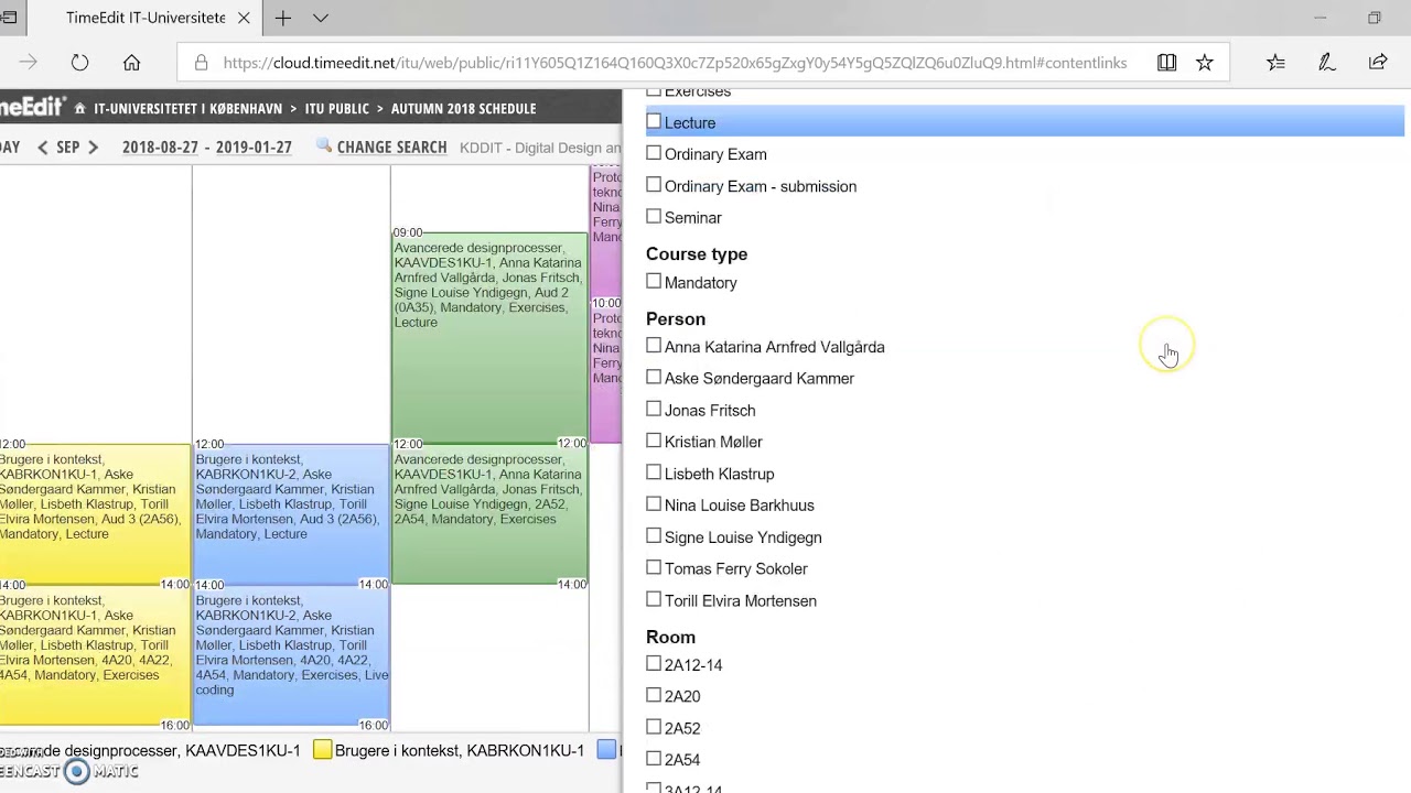 ITU Guide: TimeEdit - YouTube