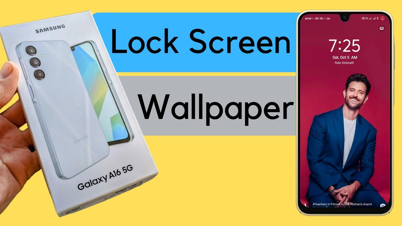 Samsung A16 automatic change wallpaper /how to turn on off lock screen ...