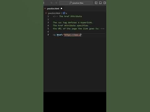 The href attribute | #html #coding #code #webdesign #html5 #htmlcode #webdevelopment - YouTube