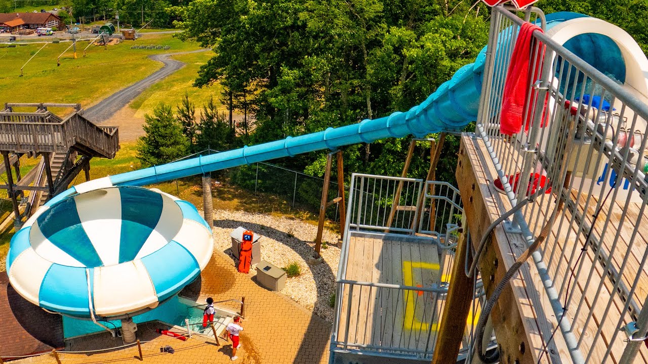 Painful Vortex Toilet Bowl Slide at Camelbeach Water Park - YouTube