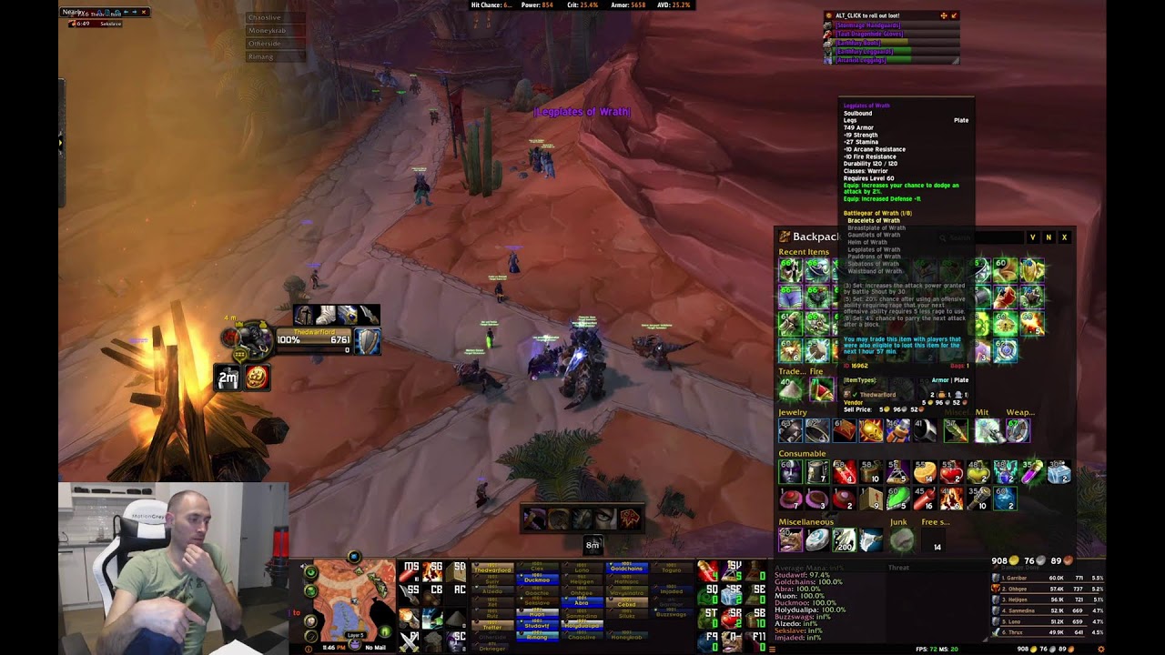 BWL + MC Main Tank Raid Lead POV - Nightslayer/Whitemane - YouTube