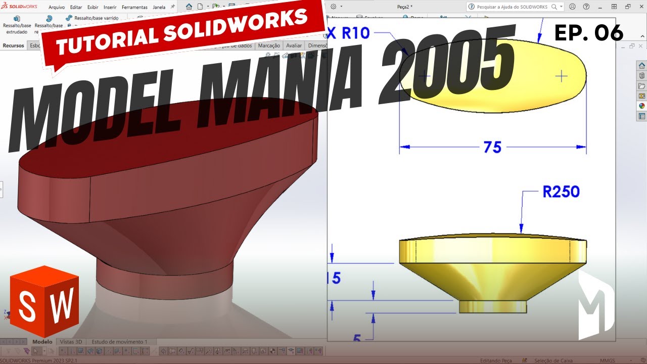 TUTORIAL SOLIDWORKS 2024 - MODEL MANIA 2005 - YouTube