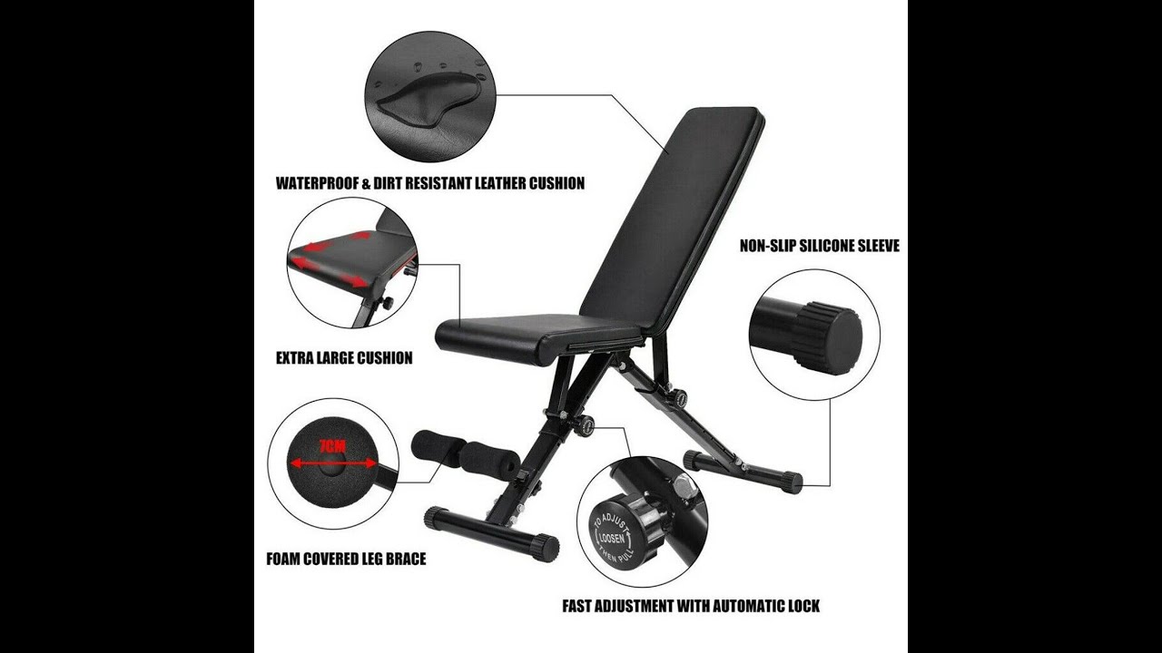 Max Strength fitness adjustable weight lifting training utility bench ...