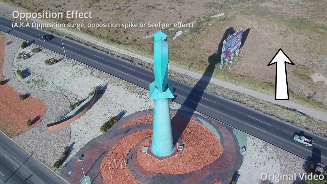 Opposition Effect (Seeliger effect) | Aerial video examples - YouTube