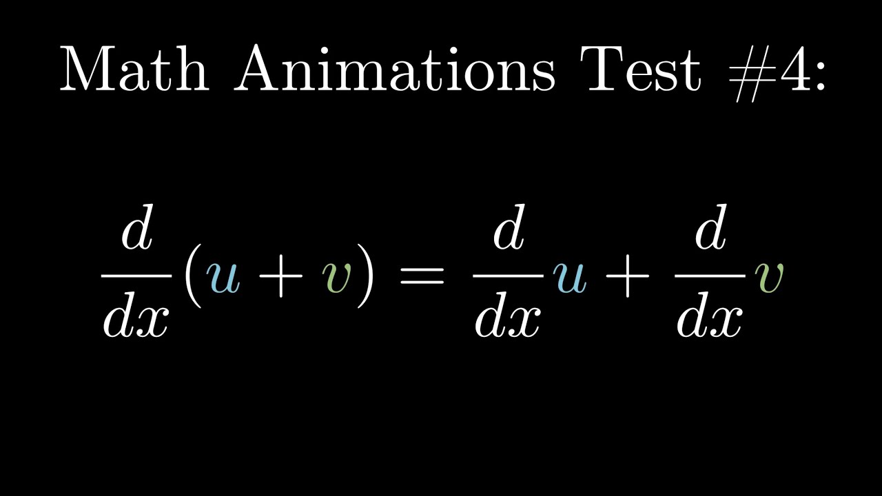 Math Animations Test #4: Text & LaTeX Transformations, Arrows - YouTube