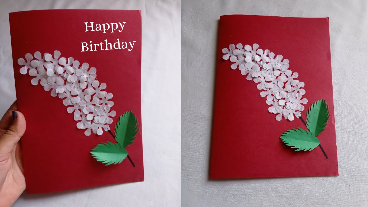DIY BIRTHDAY CARD | paper craft | amna's art and craft | greeting card ...
