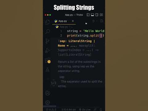 🔴 Splitting Strings in Python - YouTube