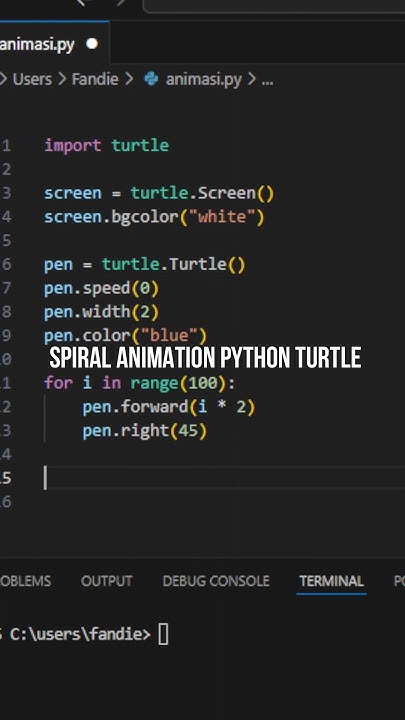 amazing spiral python turtle #python #coding #trending #viralvideo ...