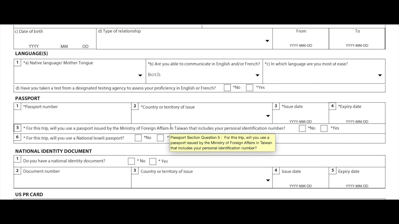 FORM IMM1295e - Page 1 (Part 2 of 5) | Application for Study Permit ...