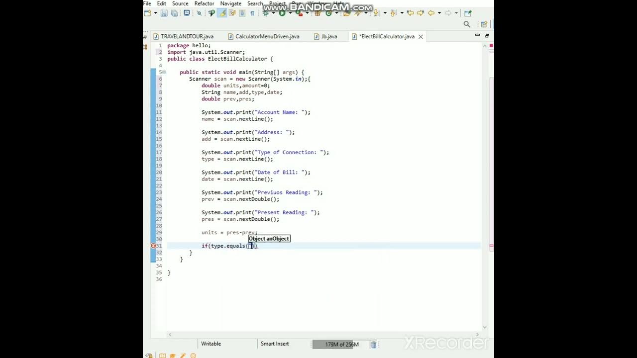 Electric Bill Calculation | Java Project - YouTube