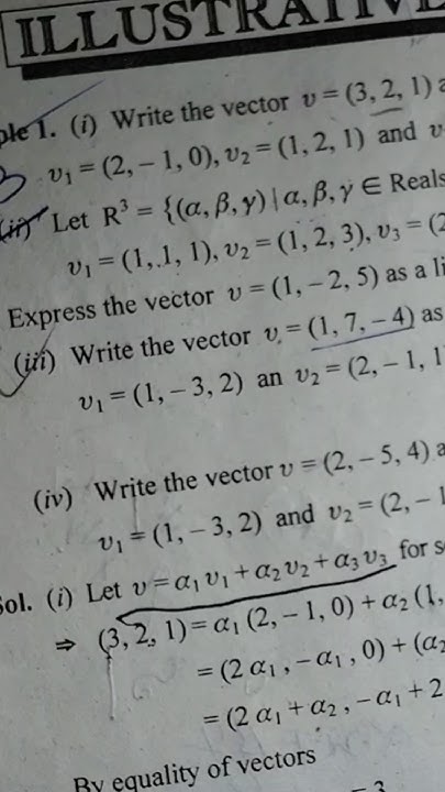 Examples of linear span linear combination - YouTube