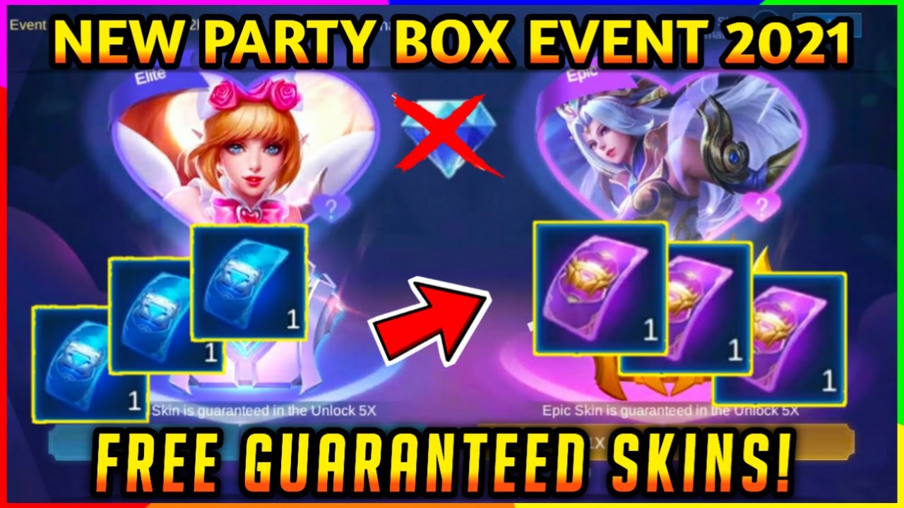 FREE SKIN! PARTY BOX EVENT 2021 (ELITE/EPIC SKIN)?! - MLBB - YouTube
