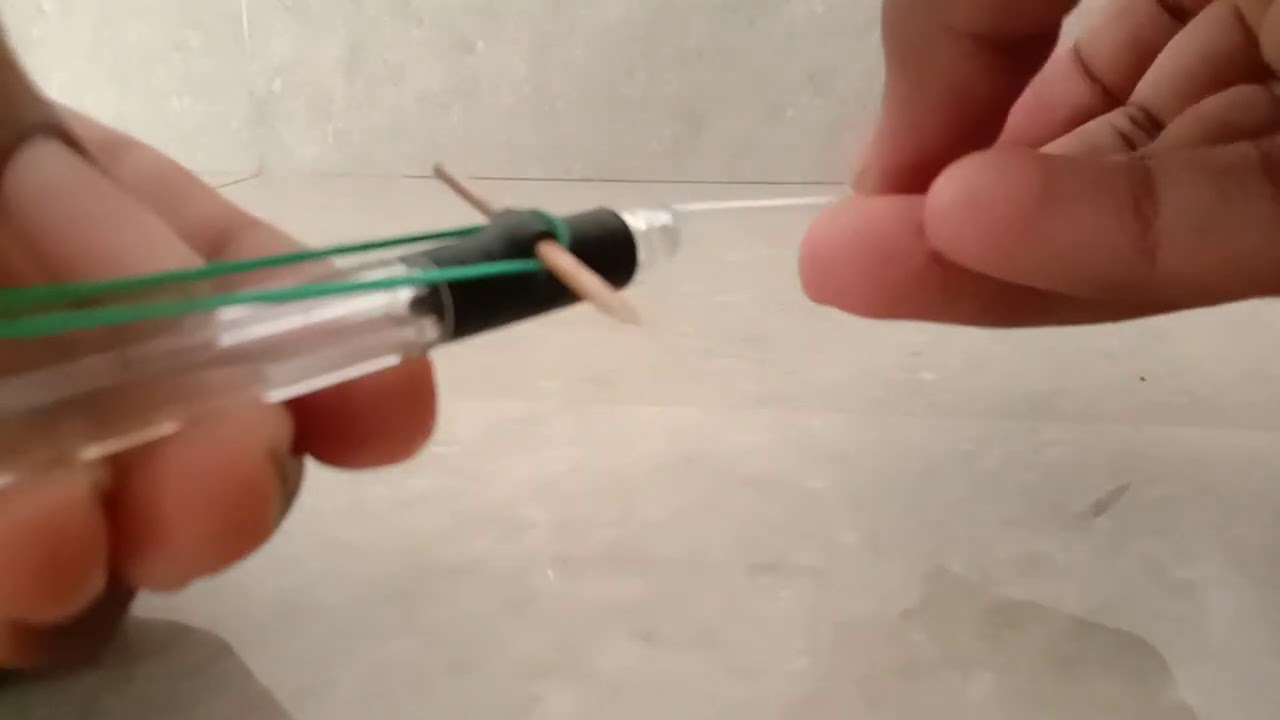 How to make pen gun.. very powerful.DIY - YouTube