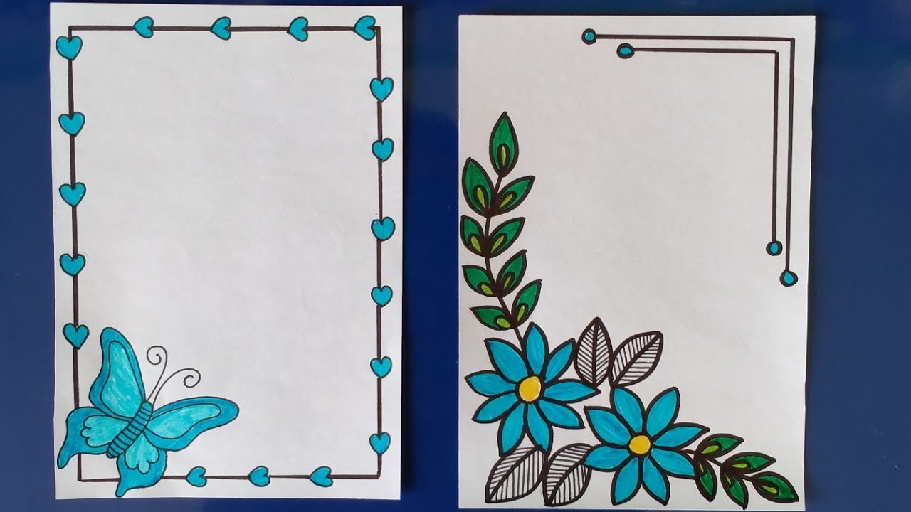 Simple Border Design For Project/File Decoration Ideas For Project ...