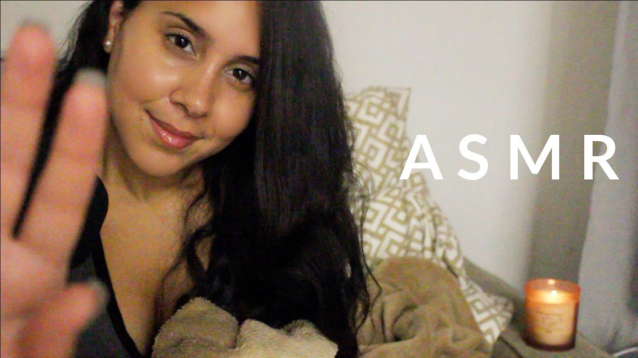 ASMR Inaudible Whispers In Bed💤 ||Bedtime Story (LoFi, Hand Movements, Face Touching) - YouTube