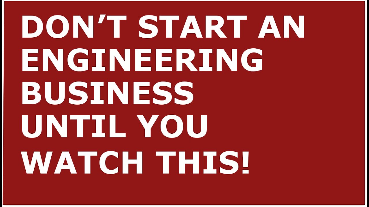 How to Start a Engineering Business | Free Engineering Business Plan ...