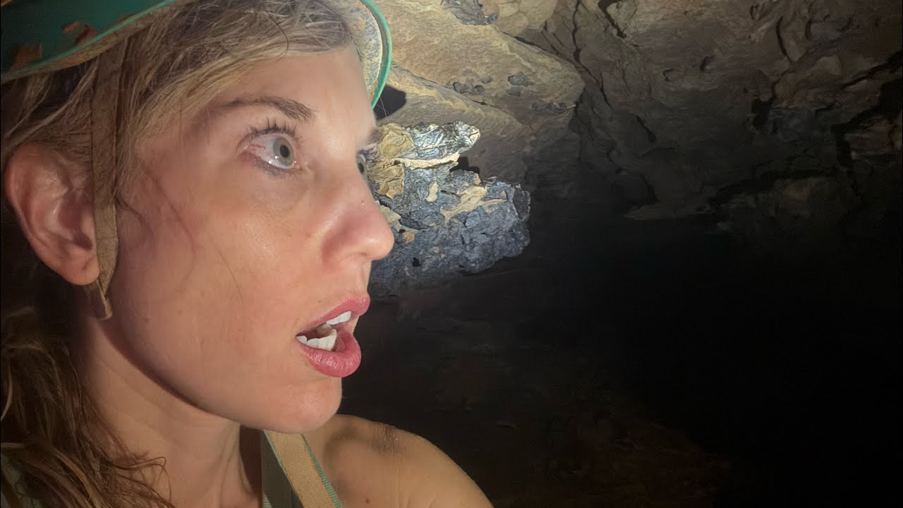 Stuck in a tight crawl in freezing cave water. - YouTube