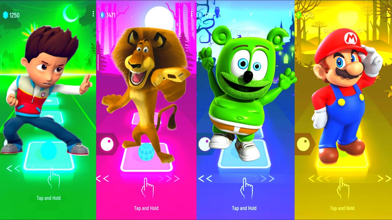 Paw Patrol 🔴 Madagascar 🔴 Gummy Bear 🔴 Super Mario 🔴 Tiles Hop Edm Rush ...