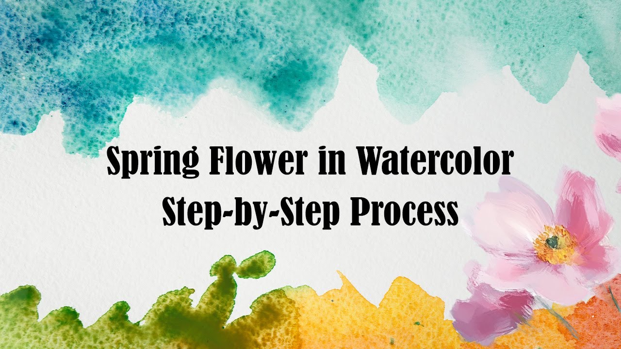 Spring Flower in Watercolor | Step-by-Step Process by Dina Zaman - YouTube