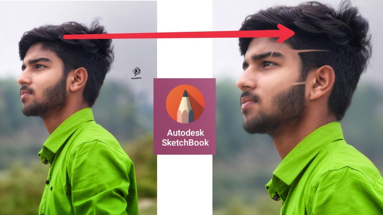 How to make hair cut design in photo editing. - YouTube