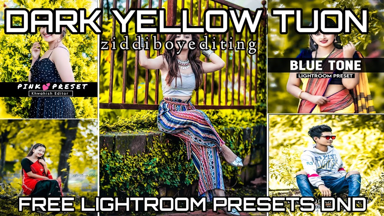 dark yellow tuon || lightroom photo editing || free lightroom presets ...