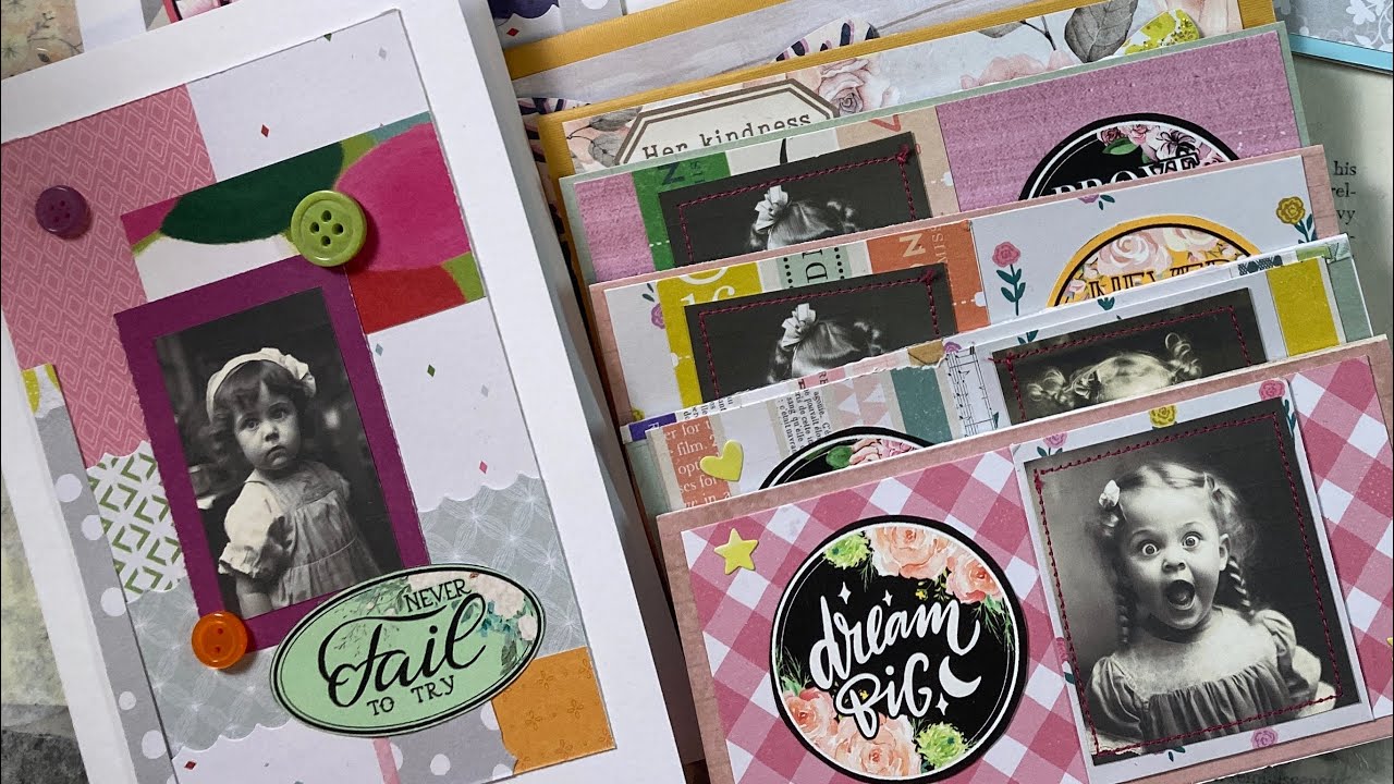 Scrap Busting/ Making 17 cards from scraps in 3 different card sizes ...
