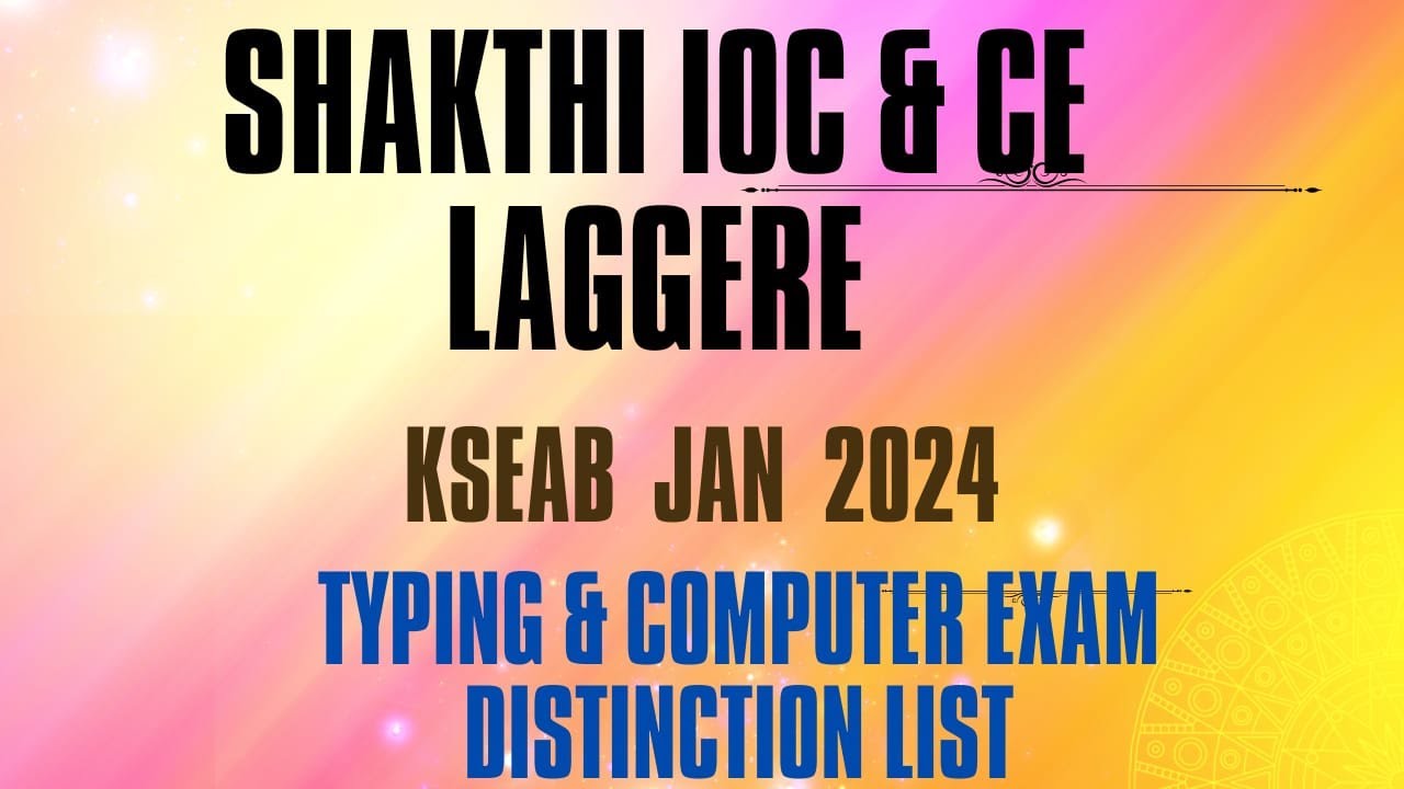KSEAB JAN 2024 TYPING & COMPUTER RESULTS DISTINCTION PHOTOS - YouTube