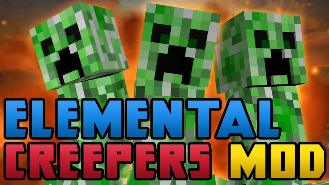 Minecraft : ELEMENTAL CREEPERS! : Mod Showcase 1.7.10 - YouTube