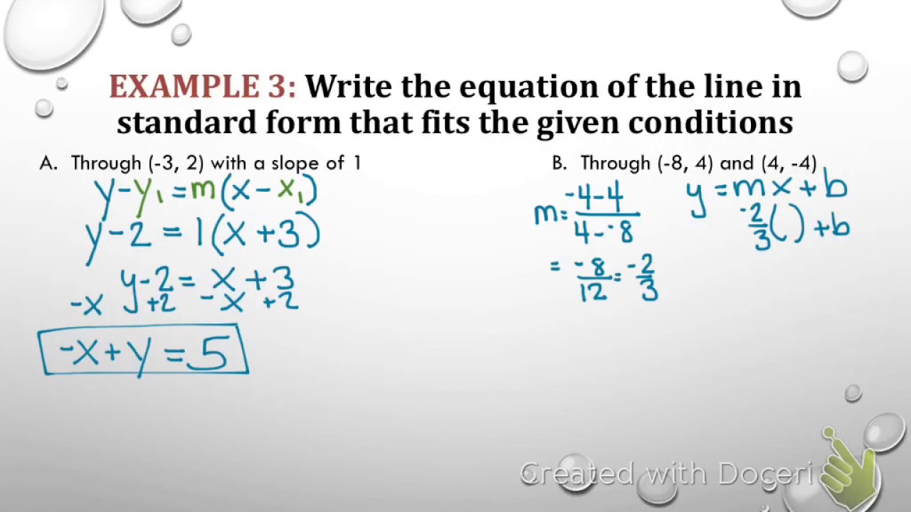3 4 Standard Form Of A Line YouTube 3-4-standard-form-of-a-line-youtube