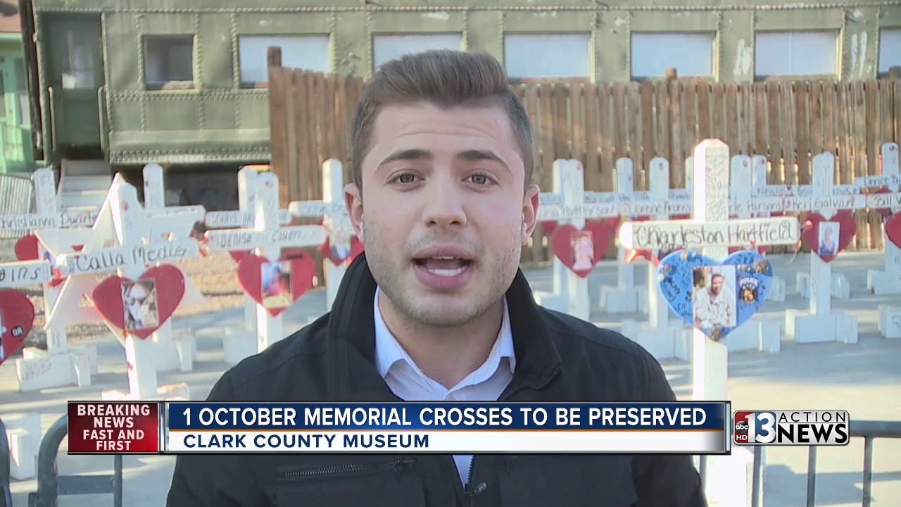 1 October memorial crosses to be preserved - YouTube