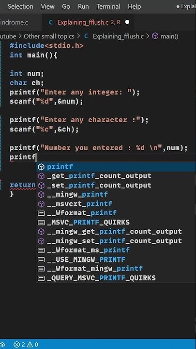 Use Of Fflush Function In C Programmingc Programming Tutorial Shorts