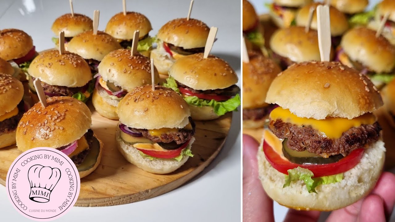 🍔RECETTE MINI BURGER MAISON MOELLEUX ET GOURMAND ! - YouTube