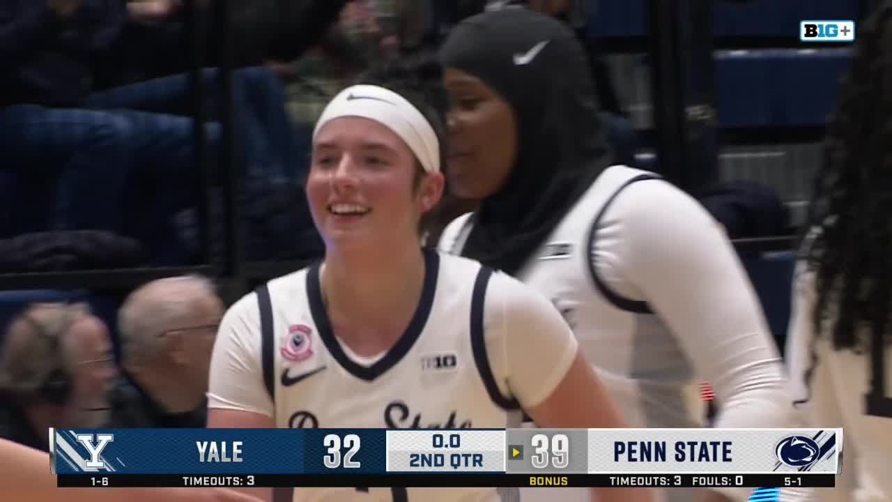 Moriah Murray HALF-COURT BUZZER BEATER VS. Yale | Penn State Women's ...